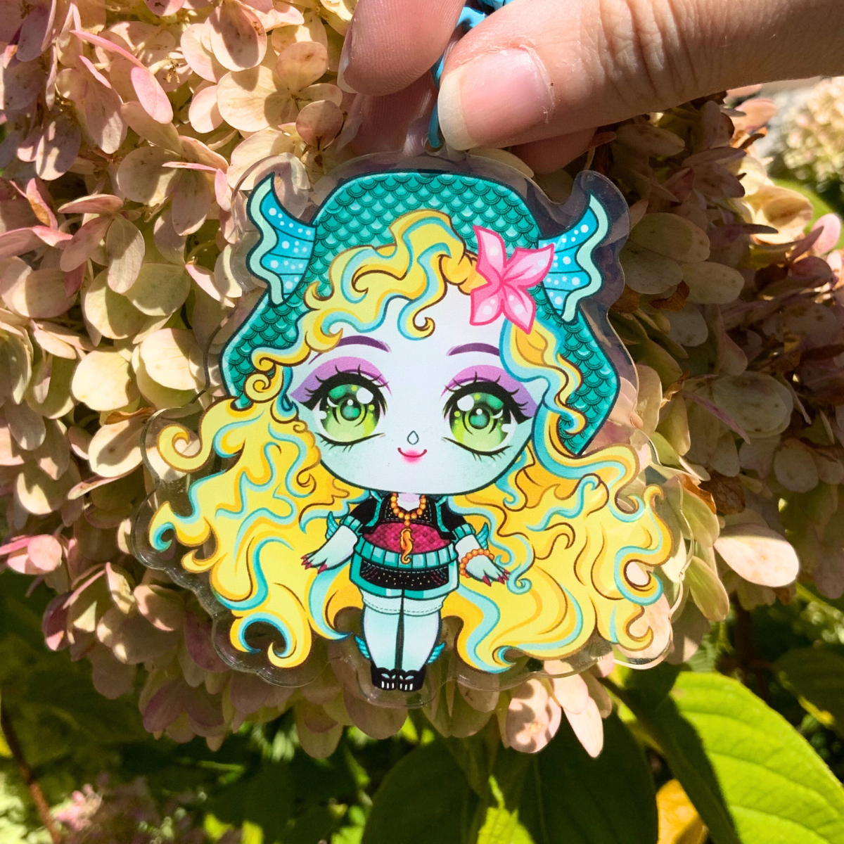 🌊 Chibi Lagoona Blue Acrylic Keychain – AshleyintheAM