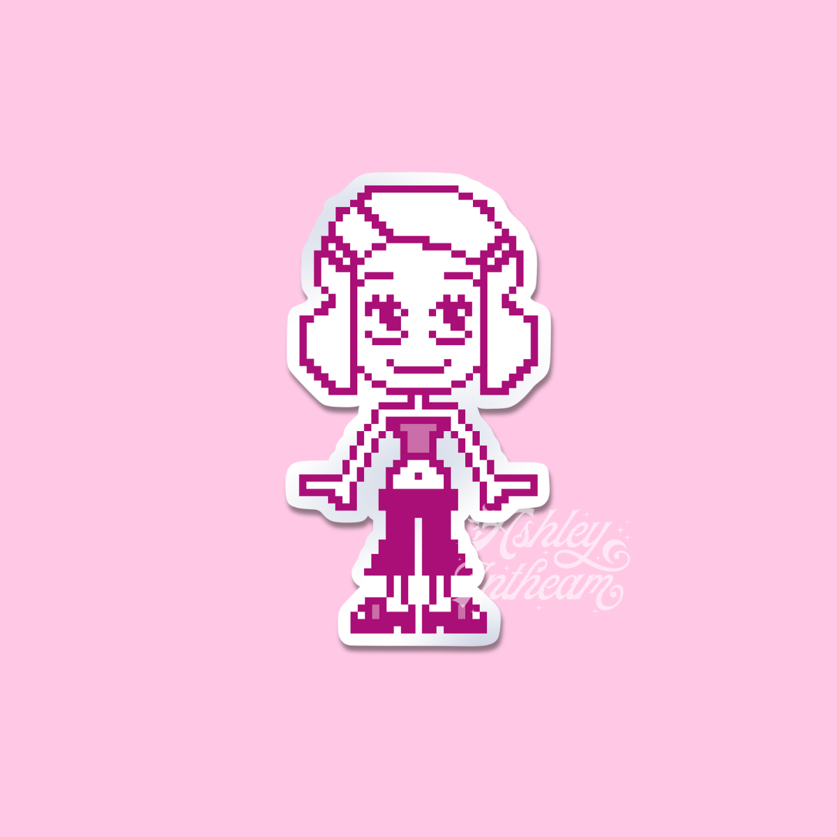 💗 Pixel Chix Girl - 8-Bit Babe Energy Sticker – AshleyintheAM