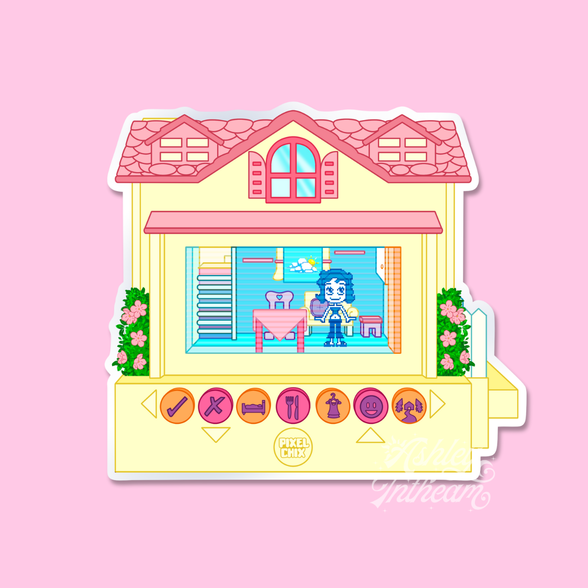 🏡Pixel Chix House - Pixel Perfection Sticker – AshleyintheAM